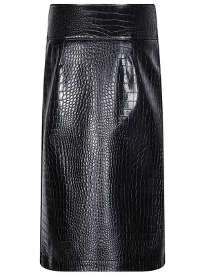 Sportmax Aquile Embossed Midi Skirt