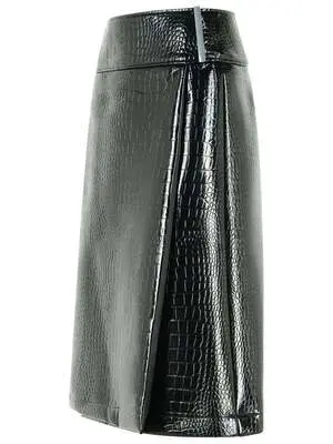Sportmax Aquile Embossed Midi Skirt