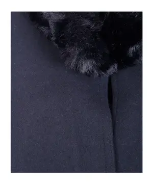 TWINSET Faux-fur Trimmed High-collar Coat