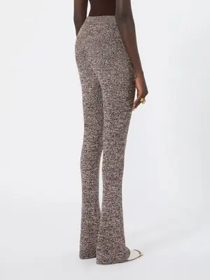 Sportmax Marled Flared Knitted Trousers
