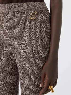 Sportmax Marled Flared Knitted Trousers