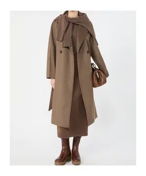 Max Mara Double-breasted Wool Coat Marron Glace