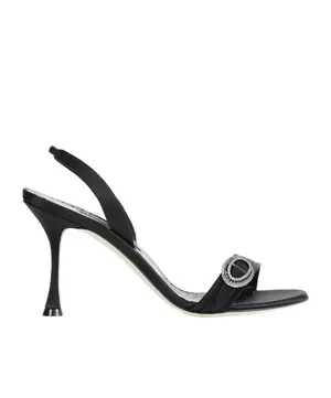 Manolo Blahnik Round-toe High-heeled Sandals - Black