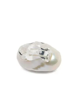 MONIES Marée" Baroque Pearl Clip-on Earrings - White