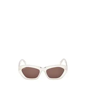 Max Mara Kate Geometric Frame Sunglasses - Ivory