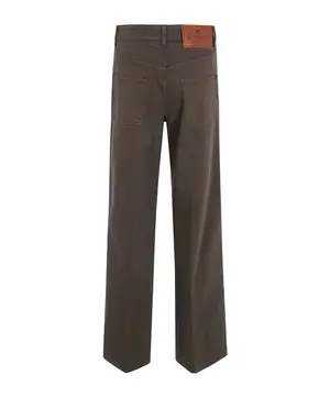 Etro Wide-leg Stretch-cotton Denim Jeans
