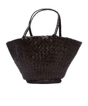 Dragon Diffusion Egola Woven Leather Bucket Tote Bag