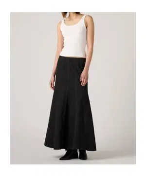 LEVI'S Seamed Flare Denim Skirt