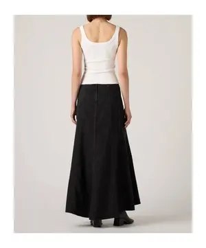 LEVI'S Seamed Flare Denim Skirt