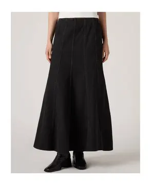 LEVI'S Seamed Flare Denim Skirt