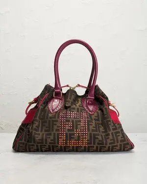 FWRD RENEW Fendi Zucca Chef De Jour Handbag