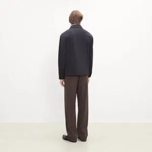 Theory Shirt Jacket In Knit Twill - Phantom Grey