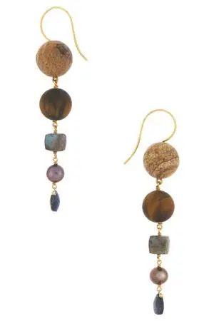 Chan Luu Sterling Silver Drop Earrings - Multi