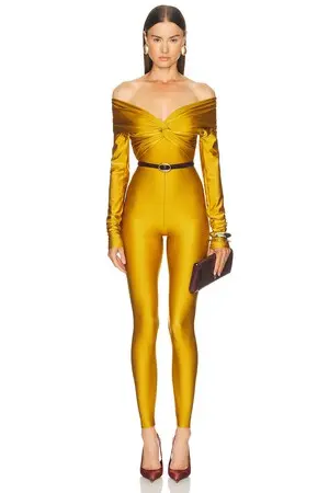 Andamane Kendall Off Shoulder Bodysuit - Amber