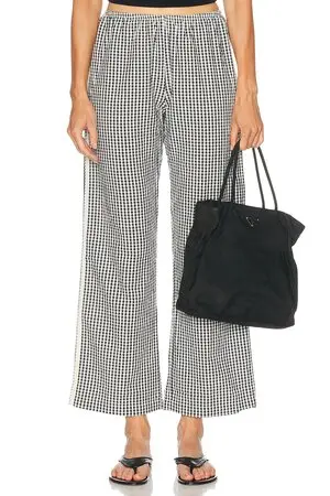 Donni. Gingham Seersucker Linen Trousers
