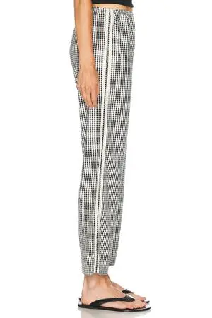 Donni. Gingham Seersucker Linen Trousers