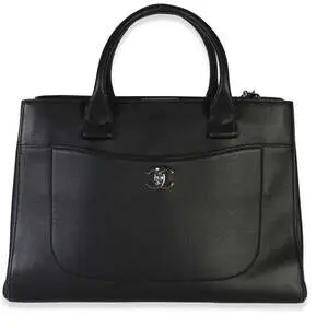 Chanel Grained Calfskin Neo Executive Shopper Tote - Black