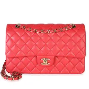 Chanel Quilted Caviar Classic Double Flap Bag - Red
