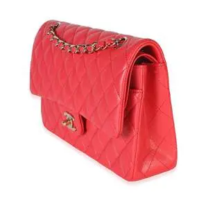 Chanel Quilted Caviar Classic Double Flap Bag - Red
