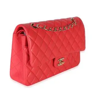 Chanel Quilted Caviar Classic Double Flap Bag - Red