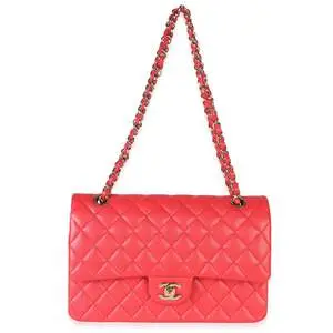 Chanel Quilted Caviar Classic Double Flap Bag - Red
