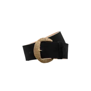 L'Agence Roden Suede Belt - Black Suede