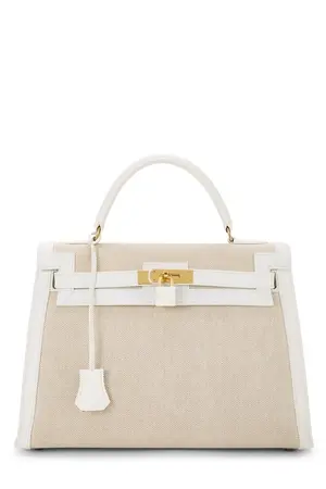 Hermès Toile Sellier Kelly 32 - White