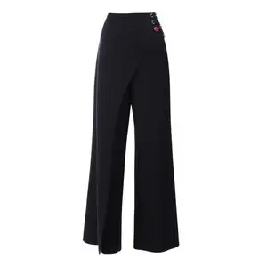 LUNA FASHION HOUSE Greta Navy Wide Leg Trousers - Blue