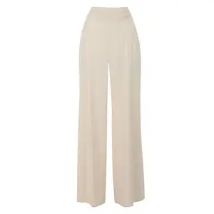LUNA FASHION HOUSE Agatha High Waisted Wide Leg Pants - White