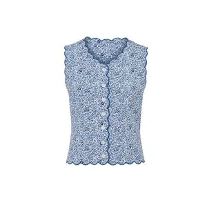 MONTCE Petite Fleur Scalloped Vest
