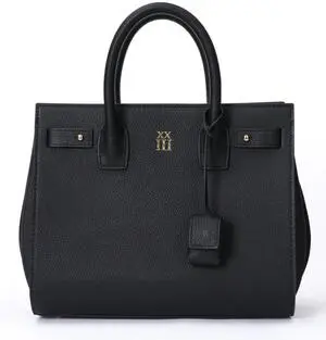 XXIII Leather Tote With Gold Hardware And Detachable Pouch