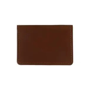 VIDA VIDA Classic Dark Leather Travel Card Holder