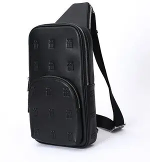 XXIII Leather Sling Bag - Black