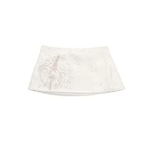 ALAS Neutrals Full Bloom Layering Skirt In Ivory - White