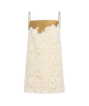 Khaite Neema Lace Panel Top