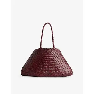 Dragon Diffusion Santa Croce Leather Top-handle Basket Bag Bordo