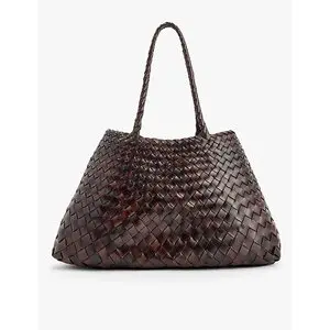 Dragon Diffusion Santa Croce Leather Top-handle Basket Bag - Dark Brown