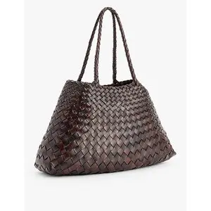 Dragon Diffusion Santa Croce Leather Basket Bag - Dark Brown