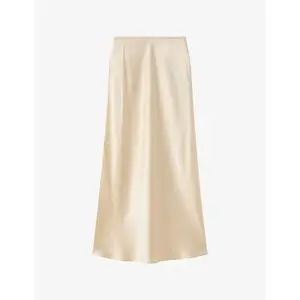 JOSEPH Isaak Elasticated Waist Silk Midi Skirt - Sandstone