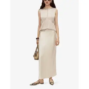 JOSEPH Isaak Elasticated Waist Silk Midi Skirt