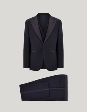 Canali Travel Navy Cashmere Modern-fit Tuxedo