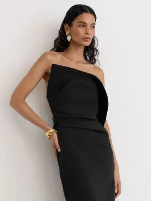 REISS Dasha Strapless Midi Dress