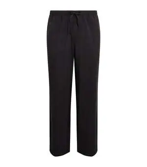 FRAME Wool-blend Pleated Trousers - Brown
