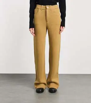 BARRIE Cashmere-wool Straight Trousers