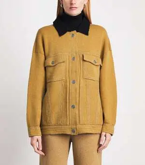 BARRIE Cashmere-cotton Oversized Jacket