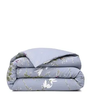 YVES DELORME Organic Cotton Rameau King Duvet Cover - Blue