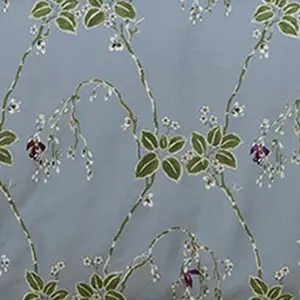 YVES DELORME Organic Cotton Rameau Fitted Sheet - Blue