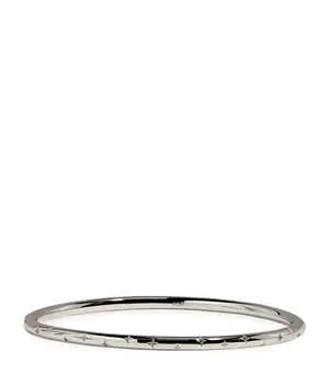 ASTRID & MIYU Rhodium-plated Cosmic Dome Bangle