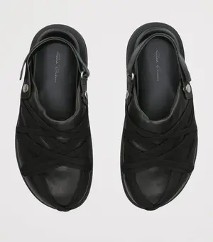 Rick Owens Leather Padded Megalace Mules