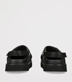 Rick Owens Leather Padded Megalace Mules
